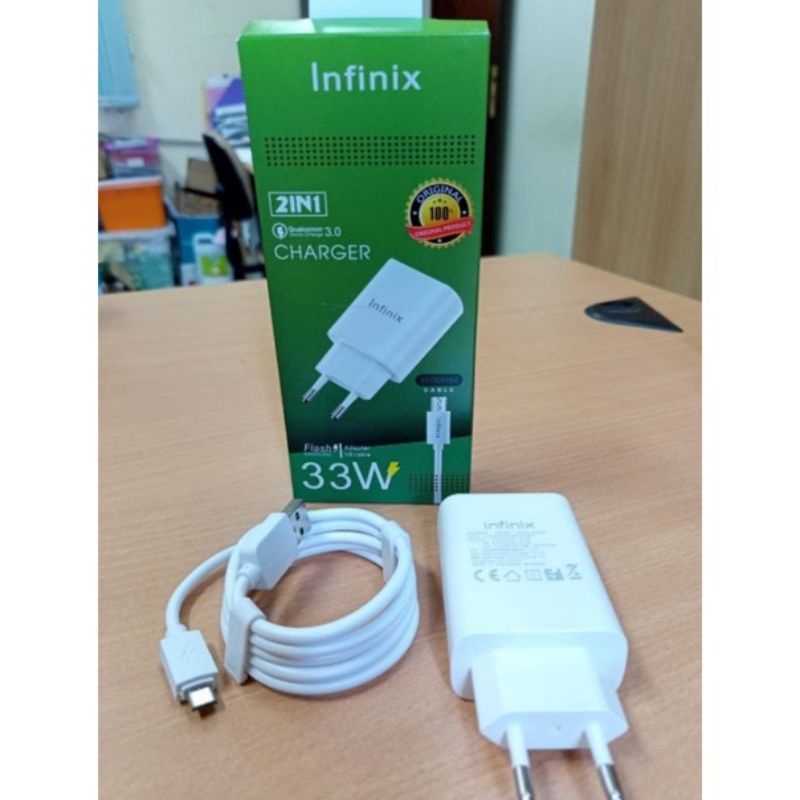 Jual Charger infinix Qualcomm 33 Watt USB micro& type c | Shopee Indonesia