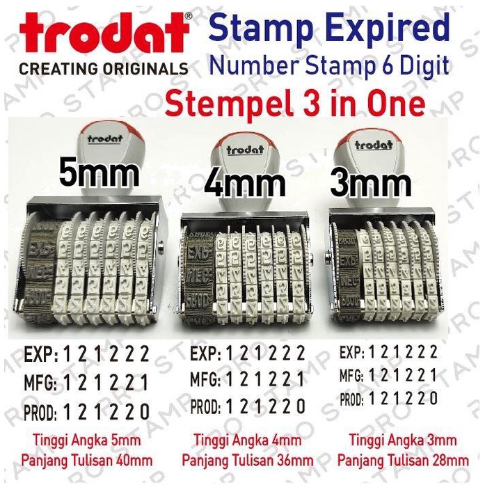 Jual Stempel / Stempel Angka Kode Produksi / Expired | Shopee Indonesia