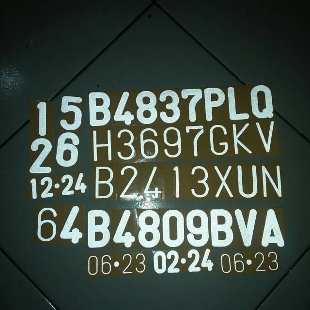 Jual sticker stiker plat nomor satuan untuk motor | Shopee Indonesia