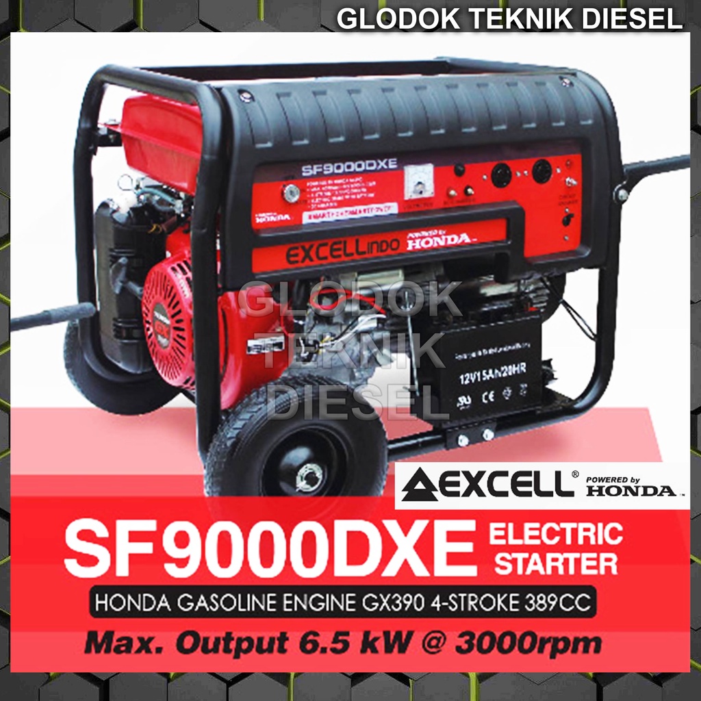 Jual HONDA Genset Generator Bensin 6500 6000 Watt Electric Starter SF 9000 DXE | Shopee Indonesia