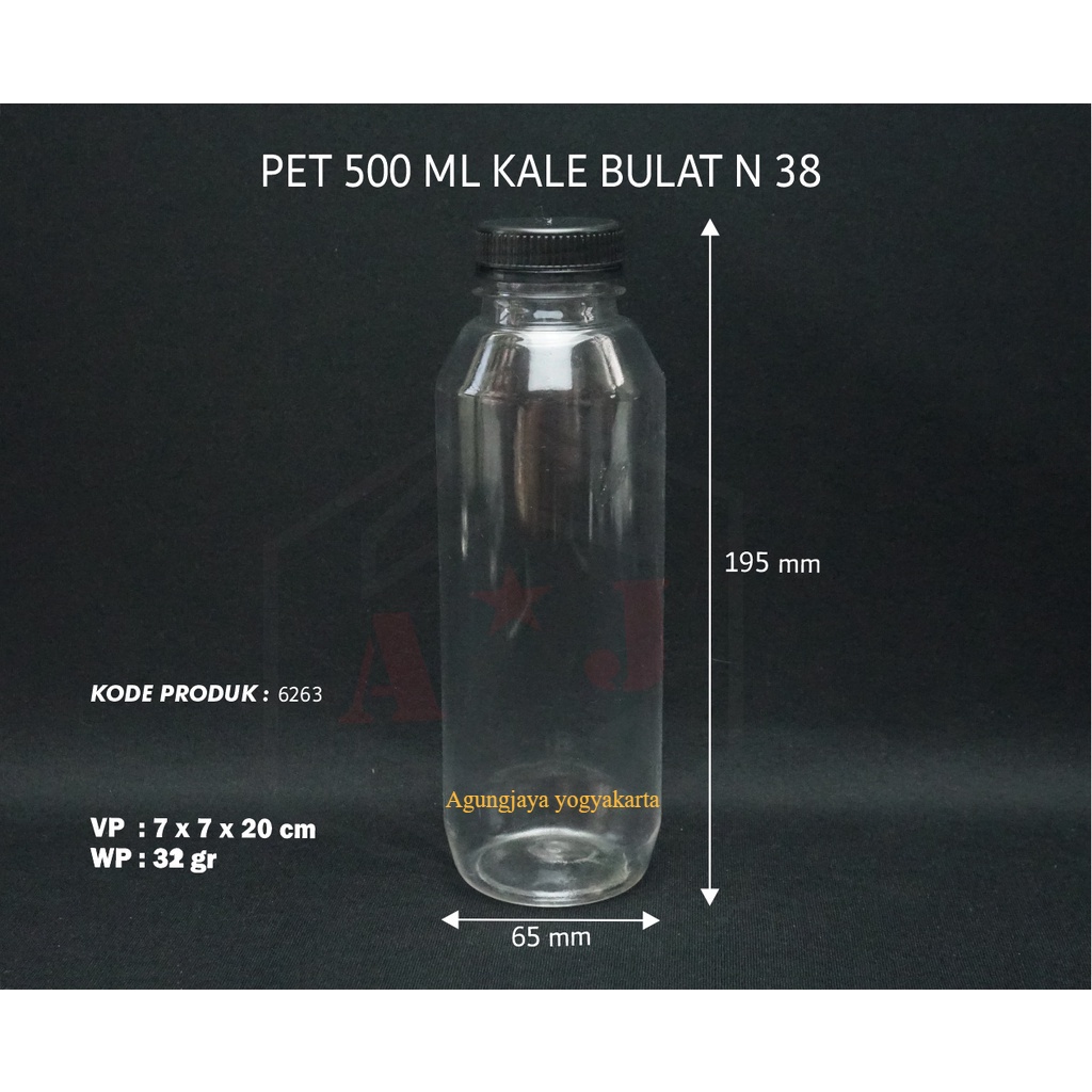 Jual Botol 500 ml Kale Bulat 27 g | Shopee Indonesia