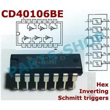 Jual Cd40106 Cd40106Be Cmos Hex Inverting Schmitt Trigger 40106 Dip-14 Prtsp461 Buru Order ...