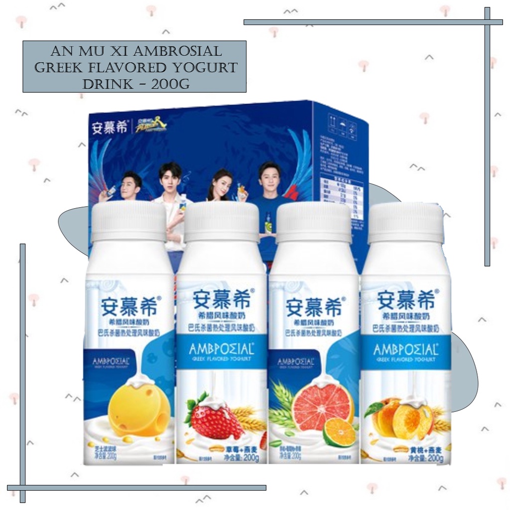 Jual AN MU XI AMBROSIAL GREEK FLAVORED YOGURT DRINK 200G | Shopee Indonesia