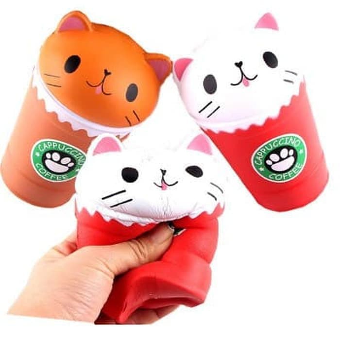 Jual Squishy Cup Cat Coffee Cat Squishy Kucing | Shopee Indonesia