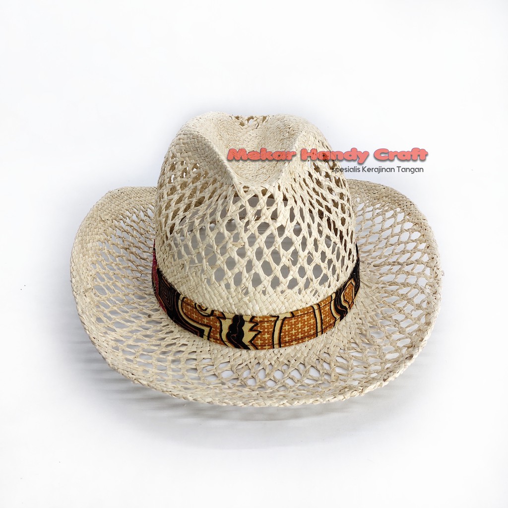 Jual TOPI PRIA KOBOY ANYAMAN ETNIK PANDAN | Shopee Indonesia