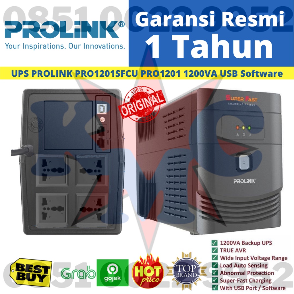 Jual UPS PROLINK PRO PROLINK PRO1201SFCU 1200 VA 720 WATT | Shopee ...