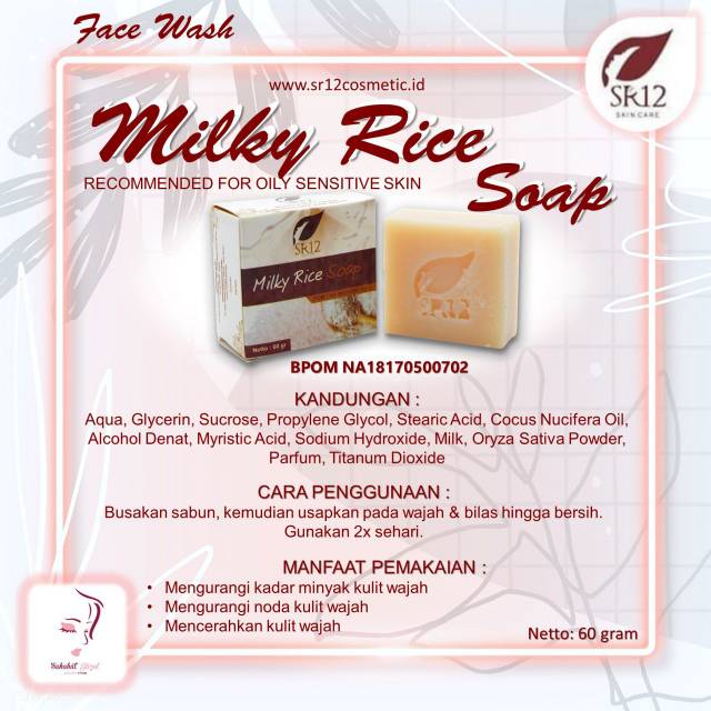 Jual Milky Rice soap facial face wash sabun muka susu beras batang sr12 ...