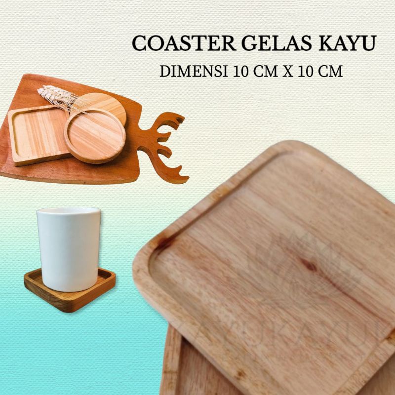 Jual Coaster Tatakan Gelas Kayu Tatakan Gelas Aesthetic | Shopee Indonesia