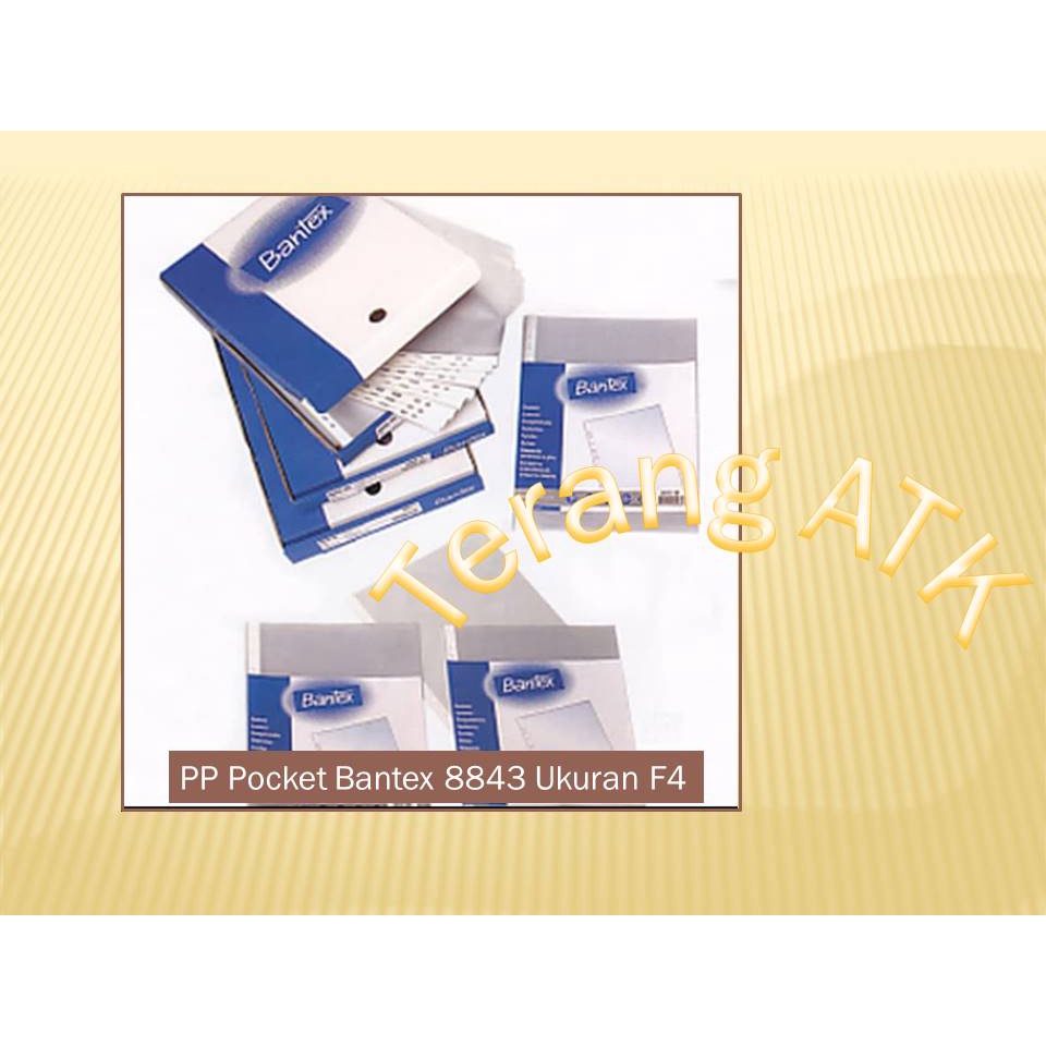 Jual PP Pocket Bantex 8843 Ukuran Folio [Isi 100 Lembar] | Shopee Indonesia