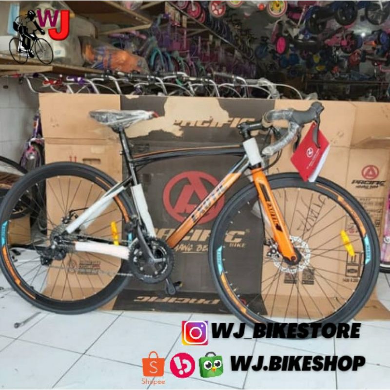 Jual SEPEDA ROADBIKE SEPEDA BALAP EXOTIC 700C ET-2708 FS 2.0 ALLOY 2x8sp | Shopee Indonesia