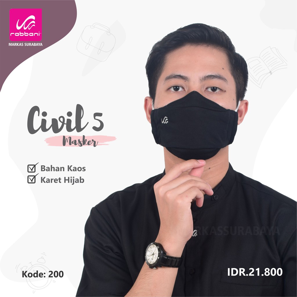 Jual MASKERA CIVIL 5 RABBANI (SEKOLAH) | Shopee Indonesia