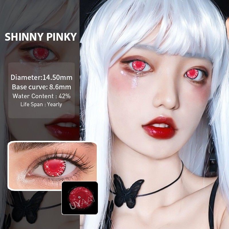 Jual Softlens cosplay shiny pink jaring pika-pika | Shopee Indonesia