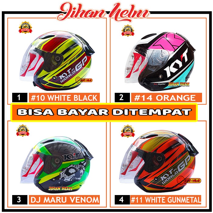 Jual HELM KYT / HELM / KYT / HELM KYT DJ MARU WORD GP #2 RED FLUO TERLARIS | Shopee Indonesia