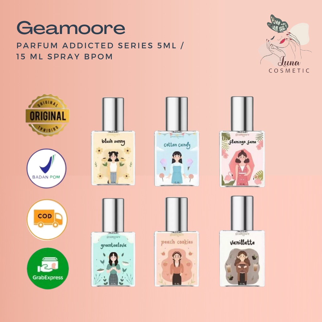 Jual GEAMOORE Parfum Addicted Series 15ml Spray 5ml Travel Size BPOM ...