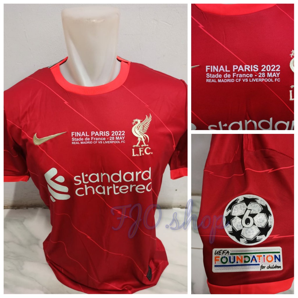 Jual LIVERPOOL HOME 2021 FINAL UCL + MDT | Shopee Indonesia