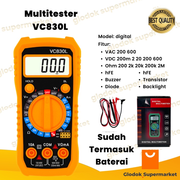 Jual Multimeter Digital Ac Dc Voltage VC830L | Shopee Indonesia