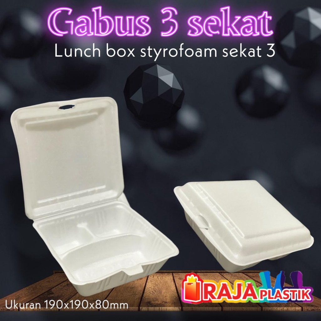 Jual Gabus Makanan / Styrofoam Makanan / Lunch Box | Shopee Indonesia