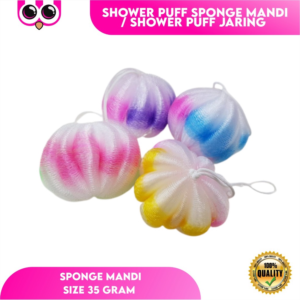 Jual [LABU] SHOWER PUFF SPONGE MANDI / SHOWER PUFF JARING | Shopee ...
