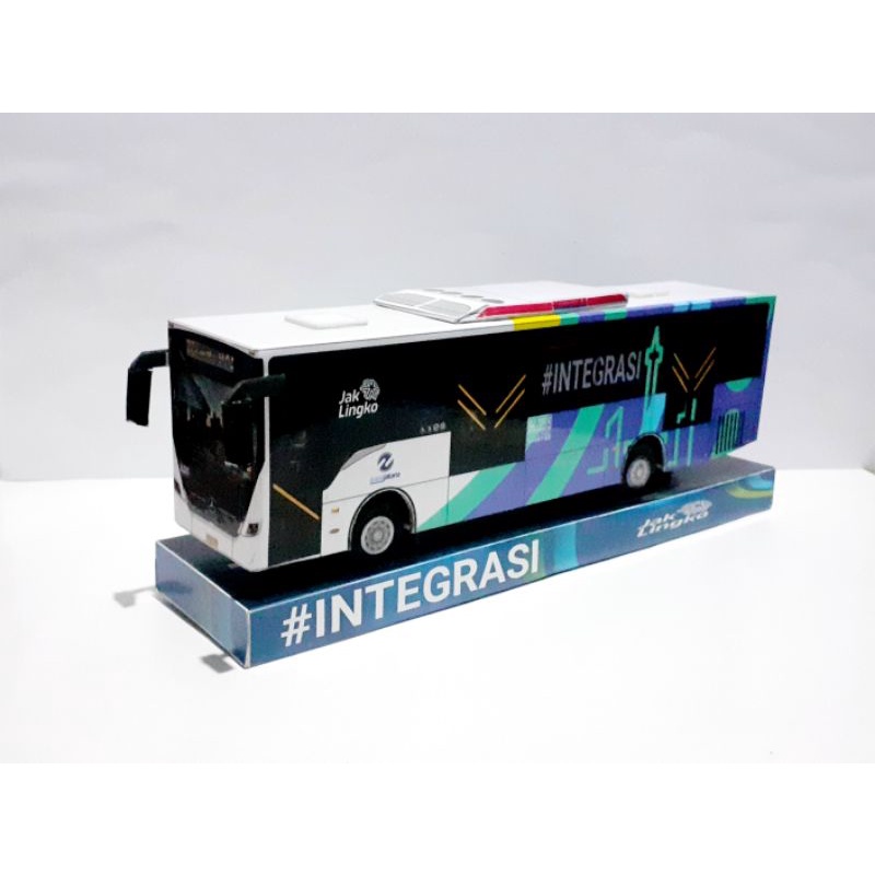 Jual Miniatur Papercraft Bus Transjakarta #INTEGRASI jaklingko | Shopee ...