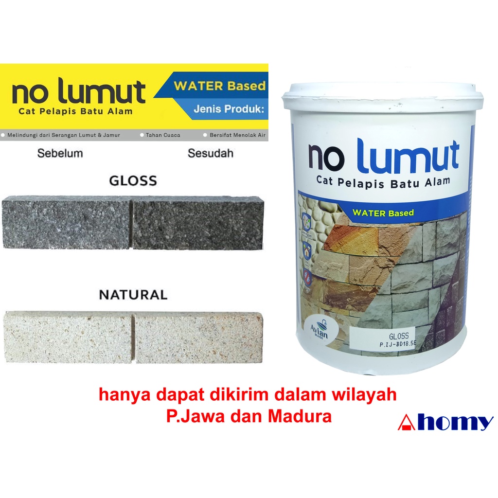 Jual avian no lumut water based 1 ltr cat vernish pelapis coating batu ...