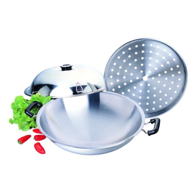 Jual Zebra Chinese Wok 38 cm / Kuali Wok Stainless 176201 | Shopee ...
