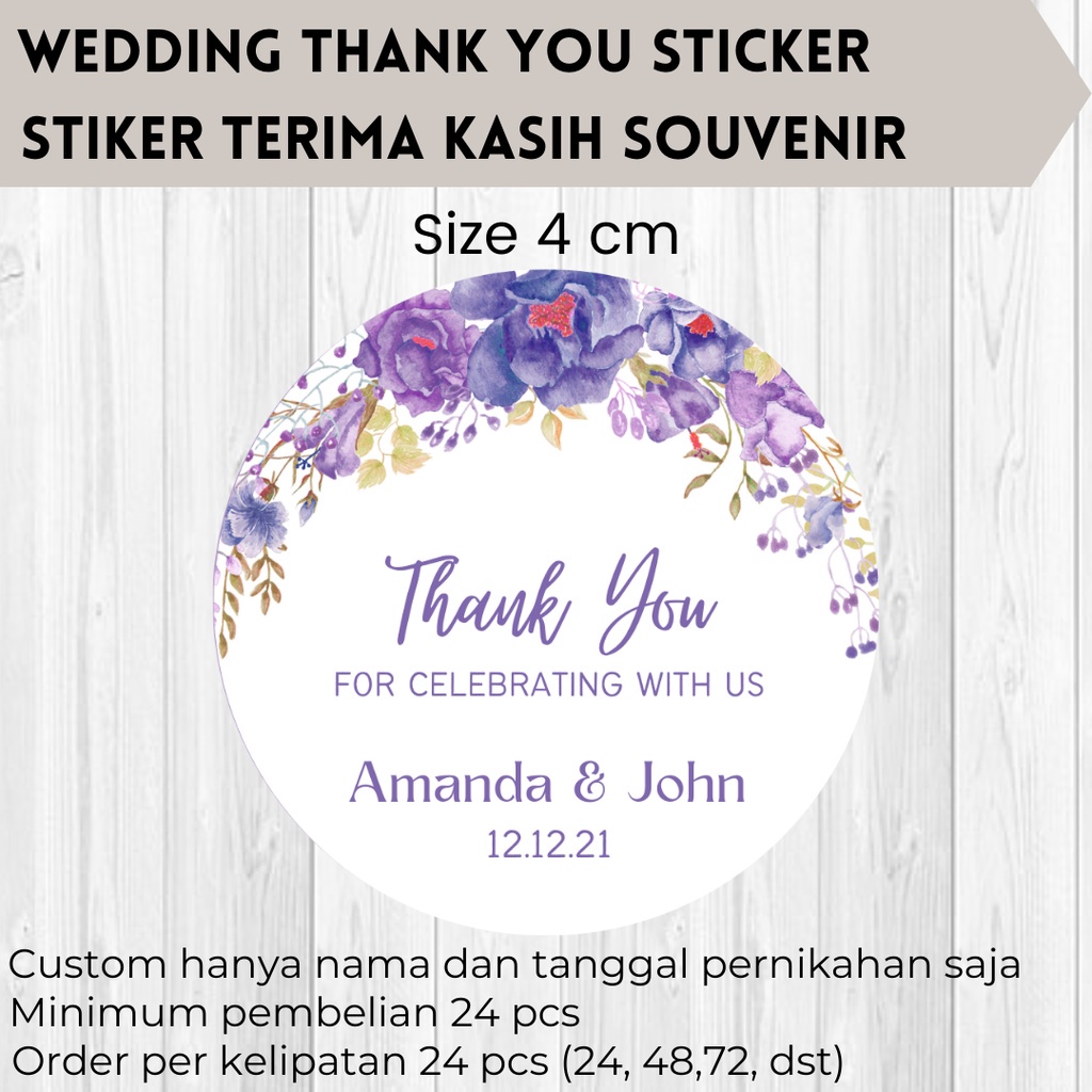 Jual Stiker Terima Kasih Thank You Sticker Wedding Souvenir Pernikahan ...