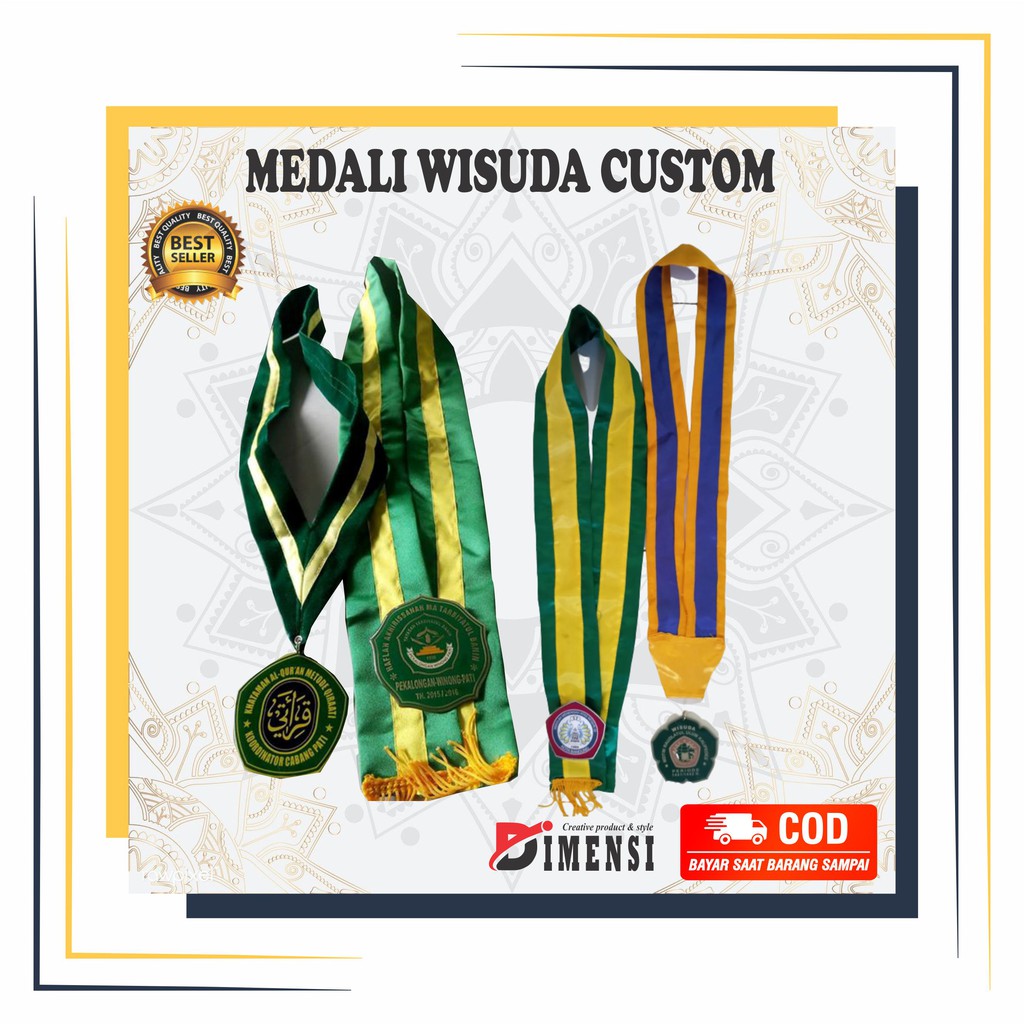 Jual MEDALI MENDALI KALUNG WISUDA KELULUSAN CUSTOM | Shopee Indonesia