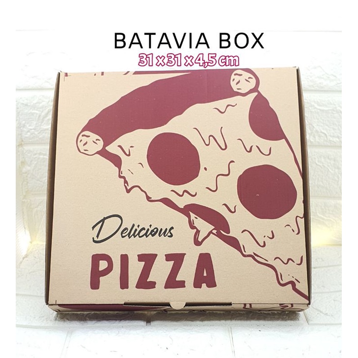 Jual Box Pizza Eco uk 31x31x4,5 cm (pilih motif) | Shopee Indonesia