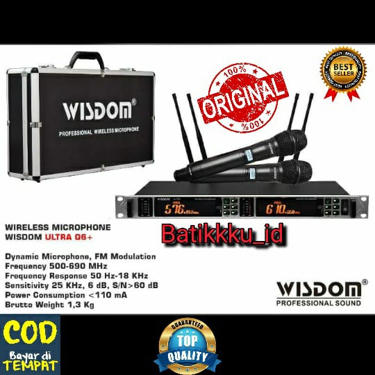 Jual MIC WIRELESS WISDOM ULTRA Q6+ Q6 Q 6 ORIGINAL FREE KOPER 2 MIC | Shopee Indonesia