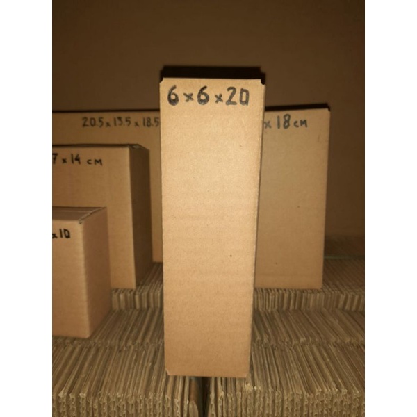 Jual Kardus 6x6x20 cm Dus Box Baru polos luar dalam | Shopee Indonesia
