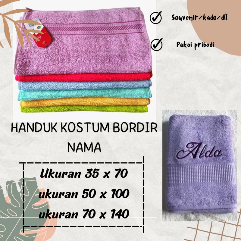 Jual HANDUK MERAH PUTIH + KOSTUM BORDIR NAMA(PANGGILAN) /TULISAN ...