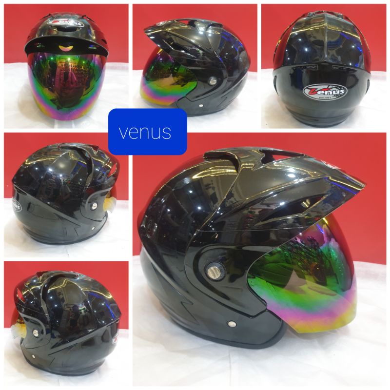 Jual HELM VENUS JP5 XL PIT XXL HITAM HELM DEWASA | Shopee Indonesia