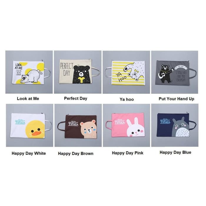 Jual Tas Map A4 Kain Kartun Dengan Tali Keren Unik Map Murah | Shopee ...
