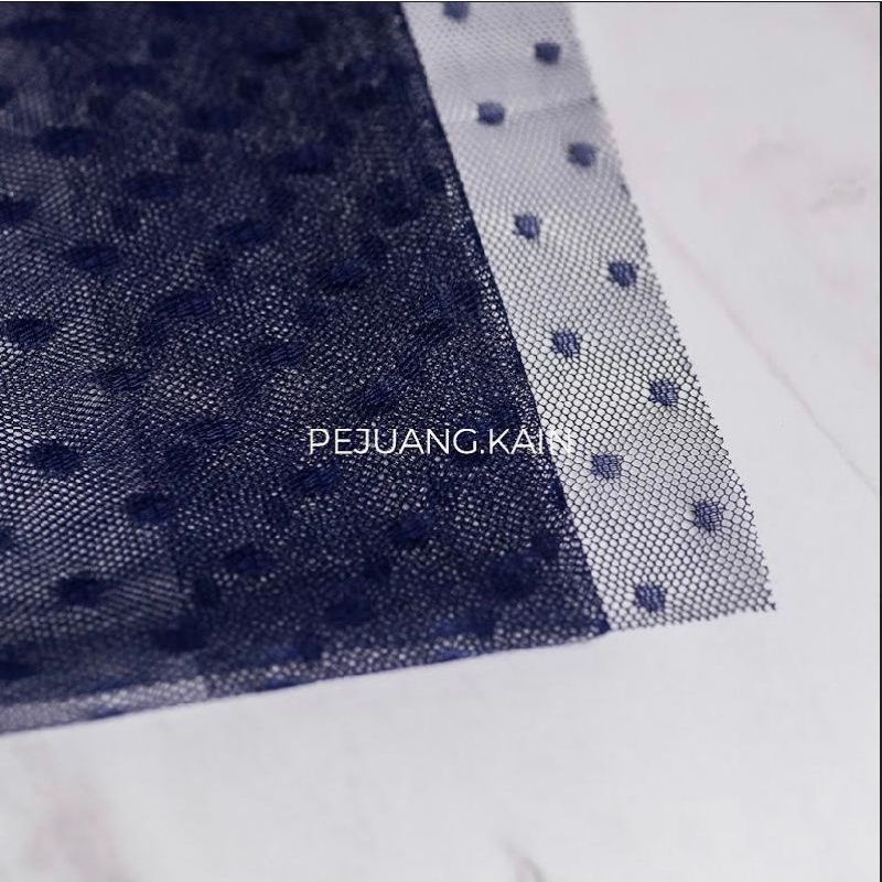 Jual Kain TILLE POLKADOT / tile dot / kain tile polkadot | Shopee Indonesia