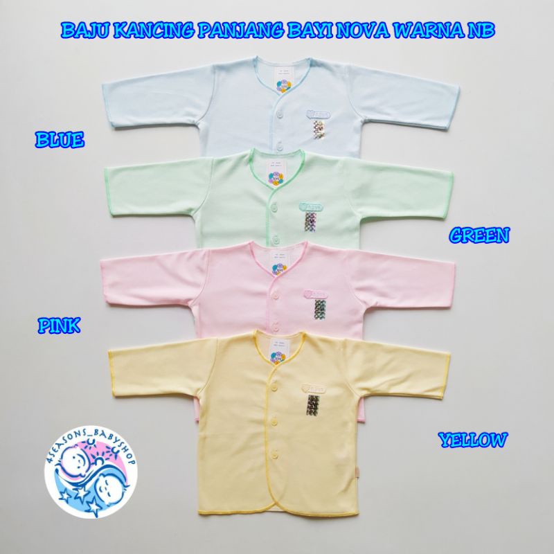 Jual BAJU KANCING PANJANG BAYI NOVA WARNA NB (NEWBORN) | Shopee Indonesia