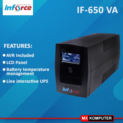 Jual UPS Inforce 650VA Dilengkapi AVR & LCD Display IF 650 VA | Shopee ...