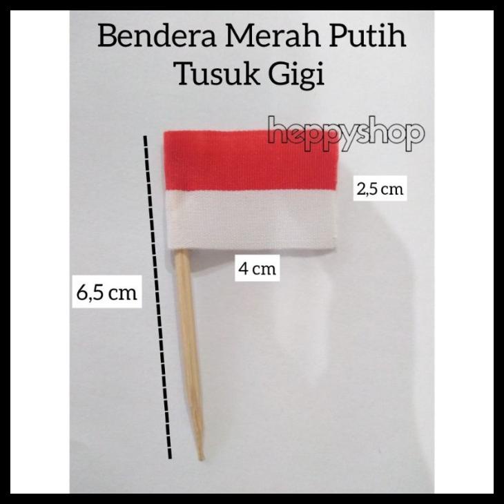 Jual BM - CAKE TOPPER BENDERA MERAH PUTIH TUSUK GIGI 17 AGUSTUSAN ...