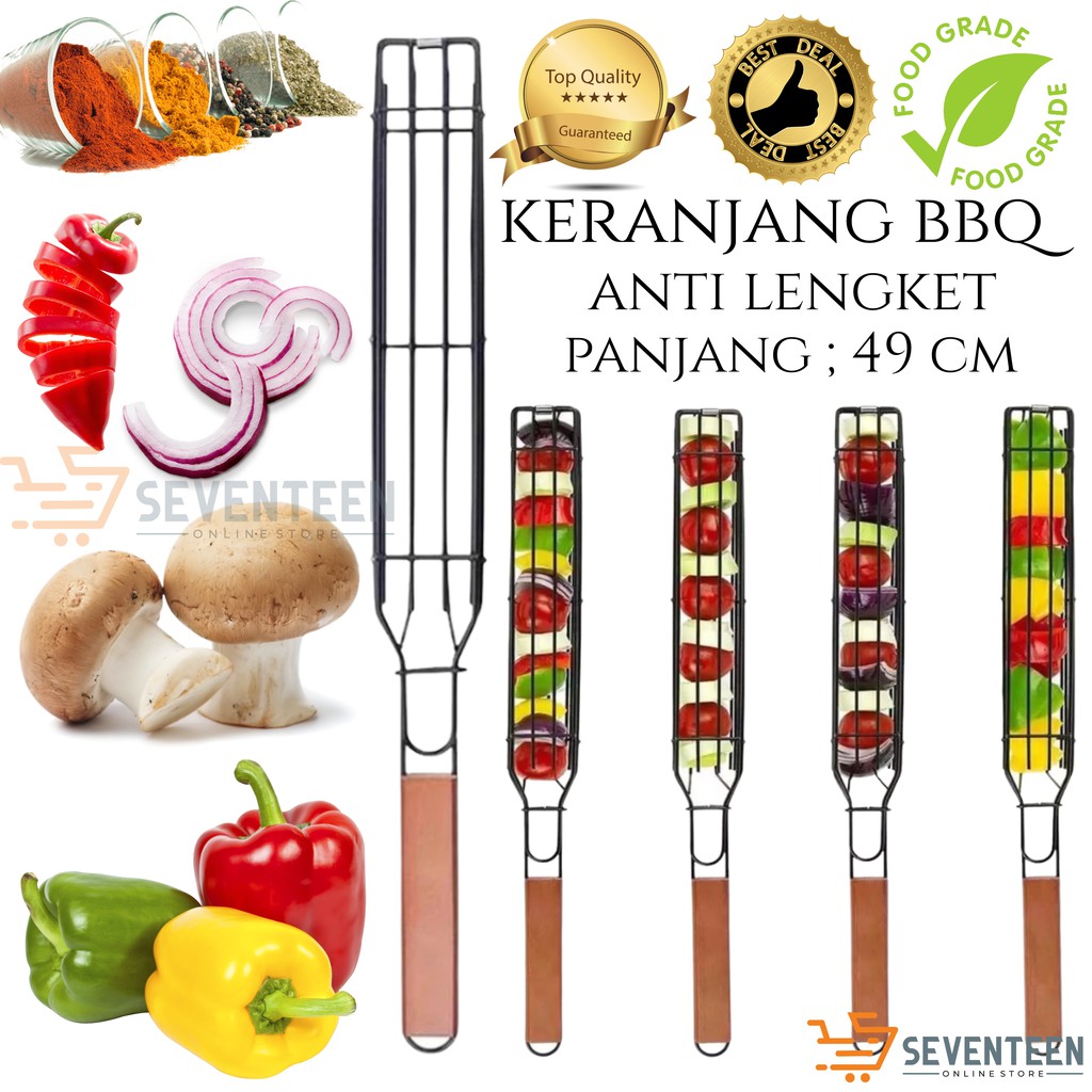 Jual ALAT PANGGANG / ALAT BARBEQUE BBQ KAWAT JEPIT / KERANJANG BBQ ANTI ...