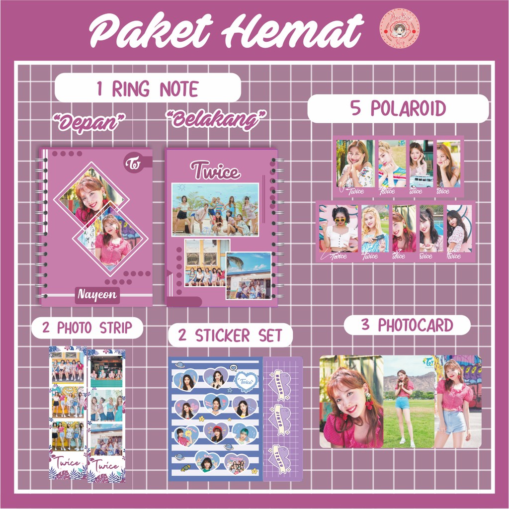 Jual PAKET HEMAT NOTEBOOK -TWICE - PINK | Shopee Indonesia