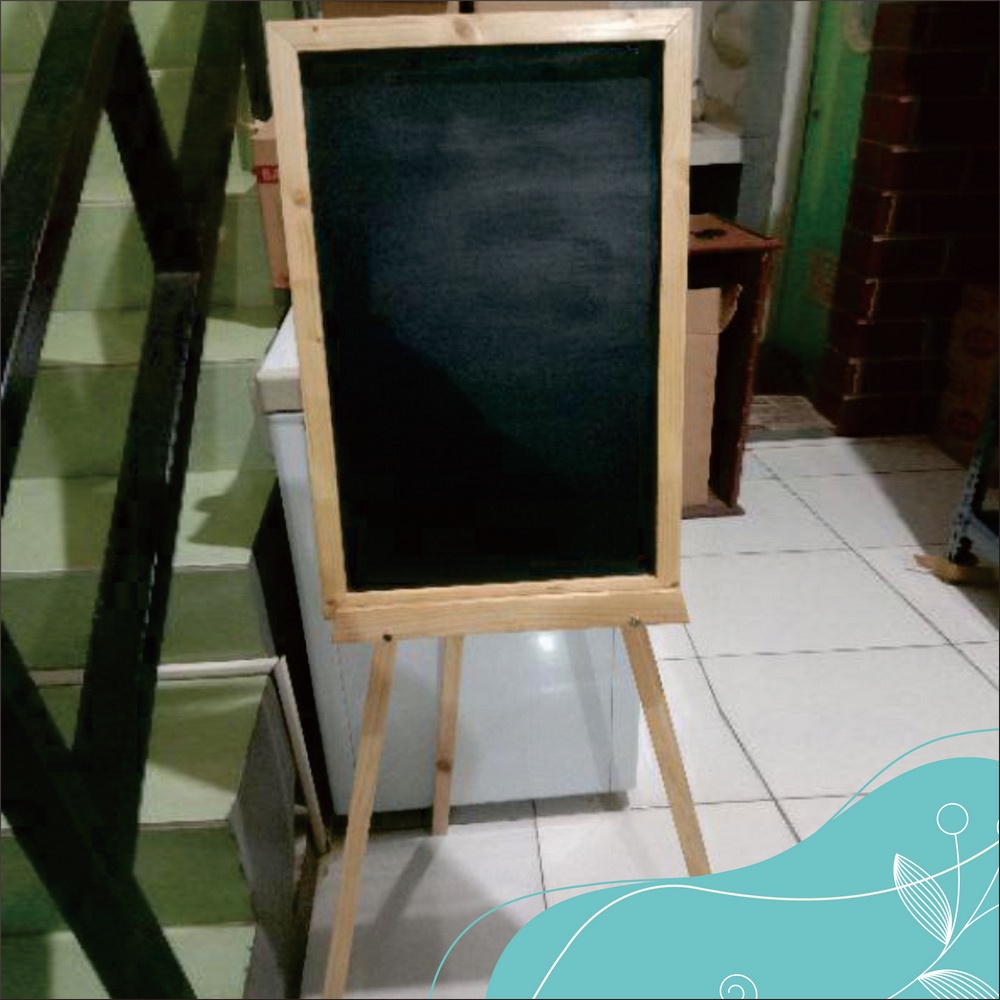 Jual Standing blackboard 40x60cm papan tulis standing 120cm chaklboard ...