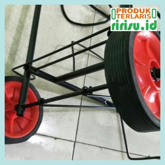 Jual Wqrfafer- Trolley Lipat Hitam Roda Besar 14 Cm/Dorongan Lipat ...