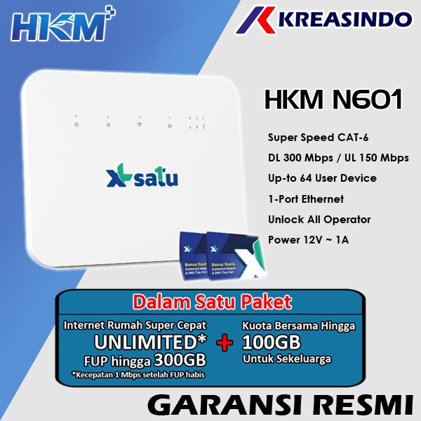 Jual HKM N601 Home Router Modem WiFi 4G XL Satu Lite Ultimate Free ...