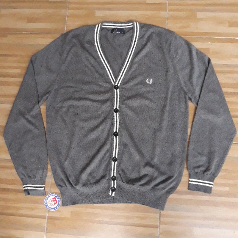 Jual CARDIGAN PRIA FRED PERRY VINTAGE GREY | Shopee Indonesia