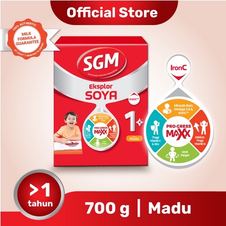 Jual SGM Eksplor Soya 1+ Pro-GressMaxx Madu Formula Pertumbuhan Kedelai 700 gr | Shopee Indonesia
