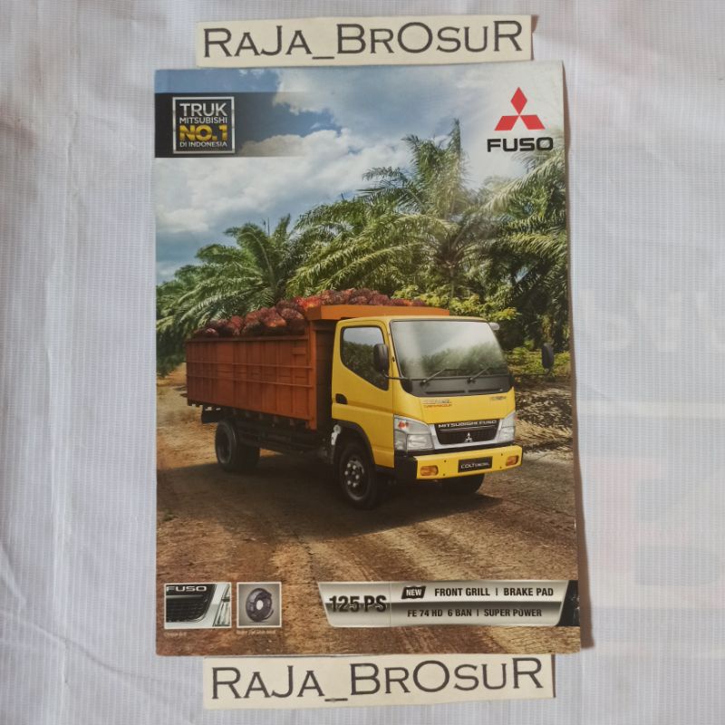 Jual Poster brosur mitsubishi colt diesel canter dump truck bak kayu 125 PS. FE 74 HD. 6 ban ...