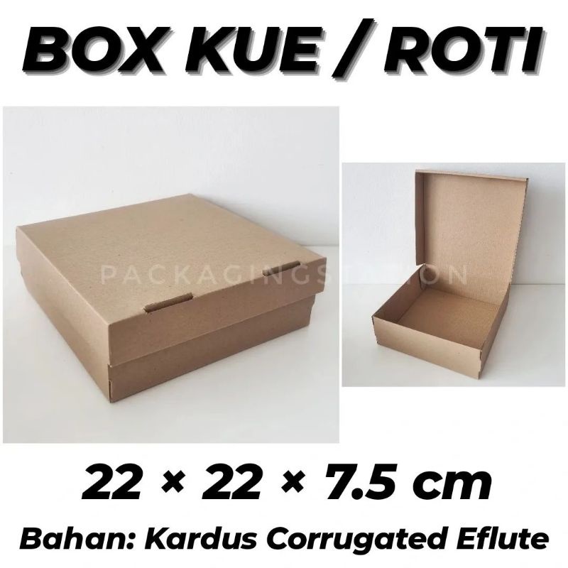 Jual BOX KUE 22x22x7.5 / BOX ROTI / DUS KUE / DUS ROTI / KOTAK KUE ...