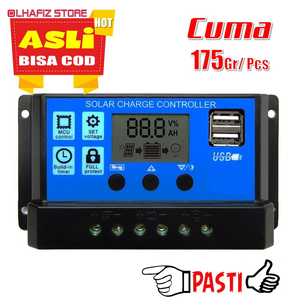 Jual Solar Charge Controller Panel Surya Charger 10A 20A 30A Cell PWM ...