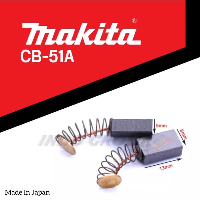 Jual MAKITA CB 51A Carbon Brush Arang Spul Bostel Mesin Bor 13MM 16MM Jigsaw Planer Profil ...