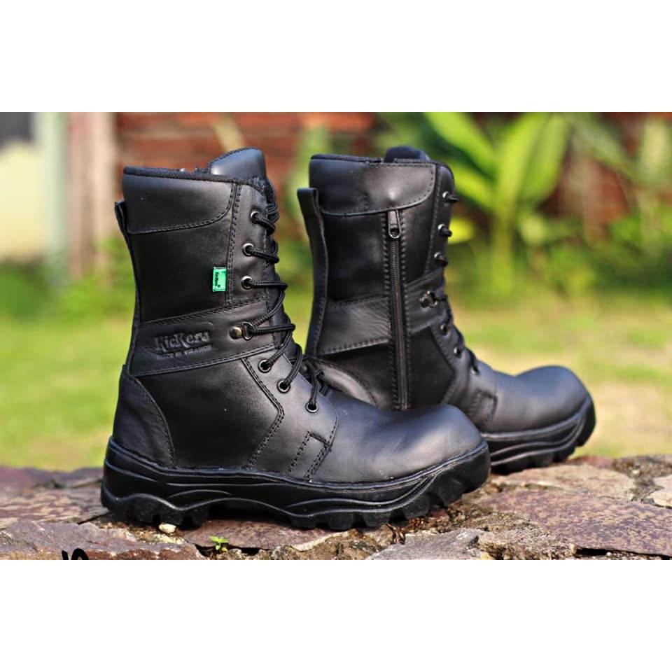 Jual Sepatu PDL Kickers Murah Safety Boots Pria TNI POLRI Polisi Boot ...