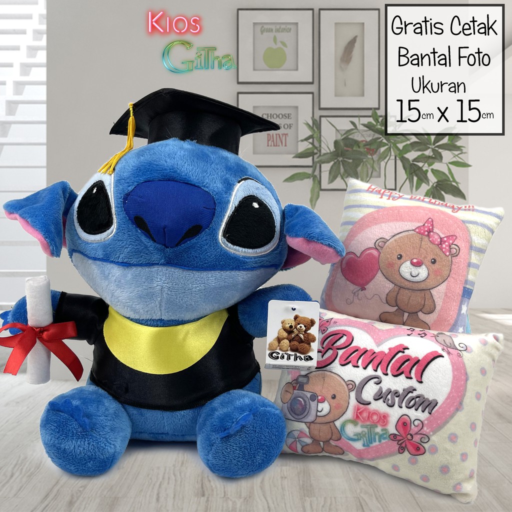 Jual Boneka Bear / karakter wisuda / sarjana / toga Free Foto Stitch ...